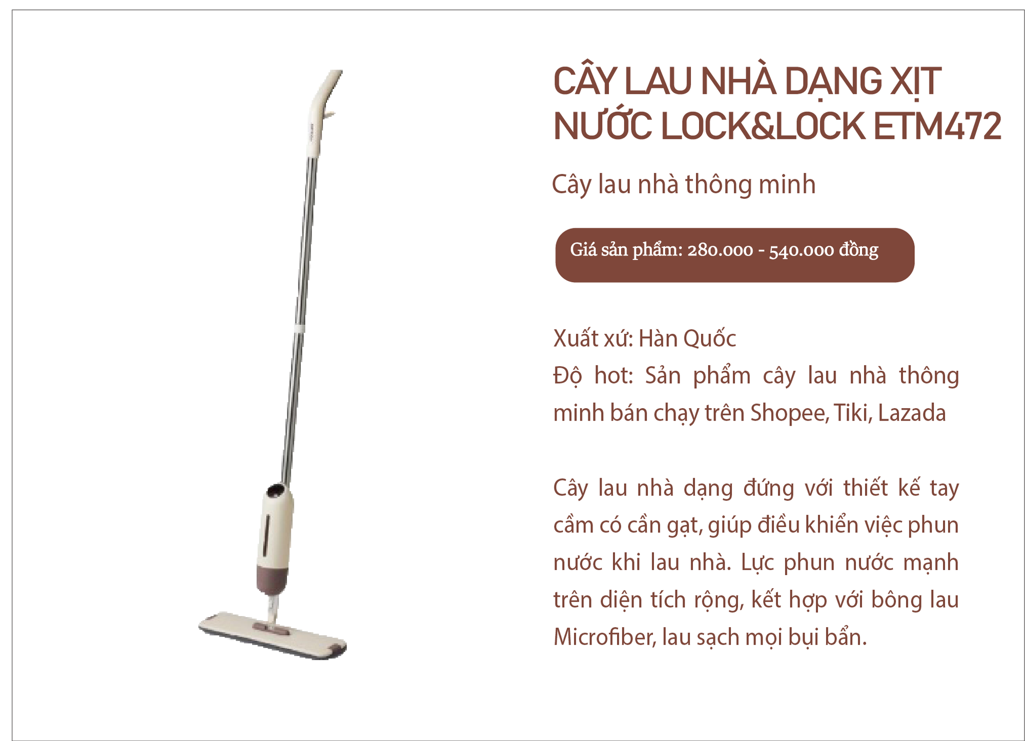 Xuất hiện cây lau nhà thông minh hình chữ nhật: Có đánh bại được chổi ...