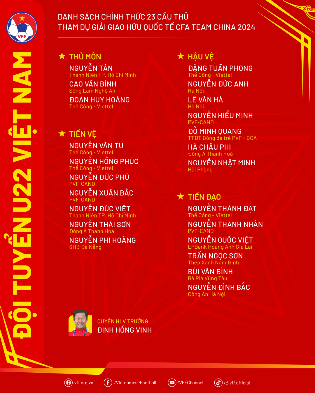 Link xem TRỰC TIẾP U22 Việt Nam vs U22 Trung Quốc, giải Tứ hùng giao hữu quốc tế