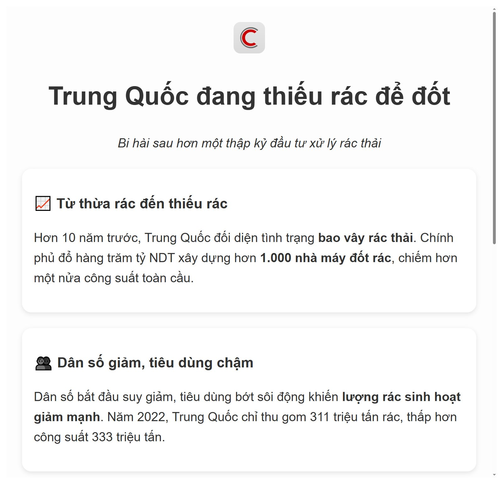 Trung Quốc đang ‘thiếu rác’: Bi hài câu chuyện 10 năm xử lý rác thải đô thị của nền kinh tế số 1 ...