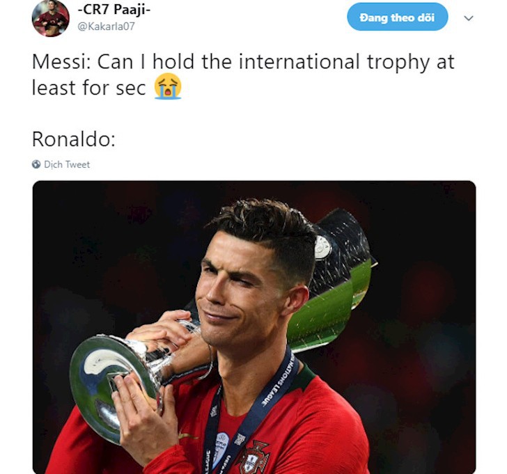 Messi bị troll không thương tiếc trên mạng xã hội sau khi Ronaldo giành ...