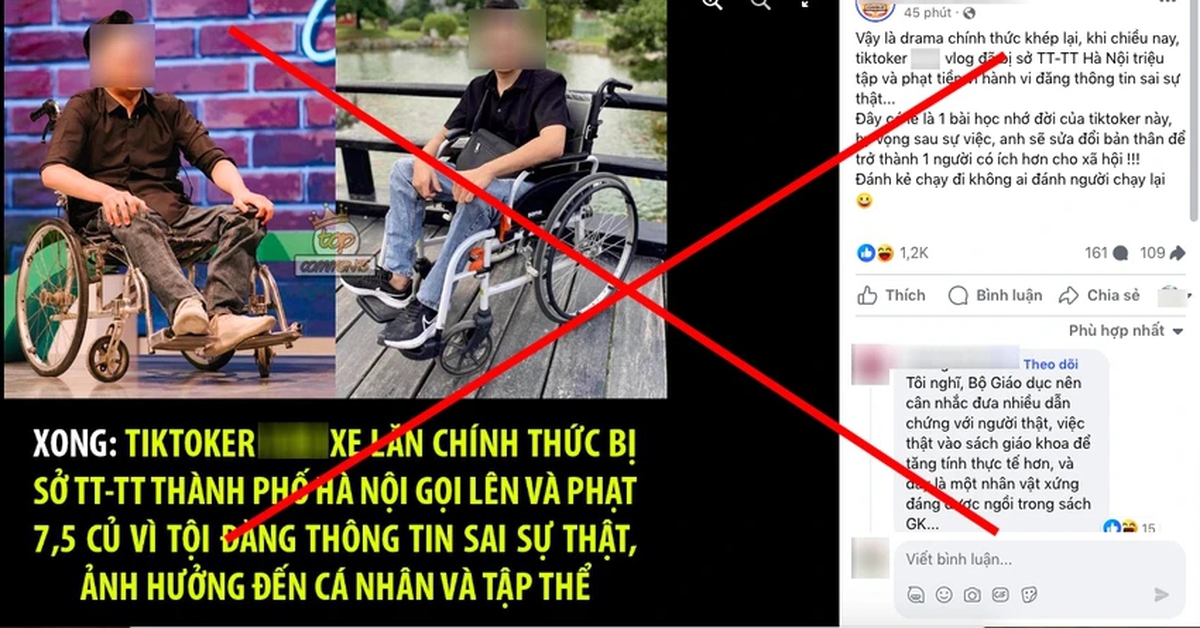 Sự thật tin Tiktoker ngồi xe lăn bị phạt 7,5 triệu đồng sau bài đăng ...
