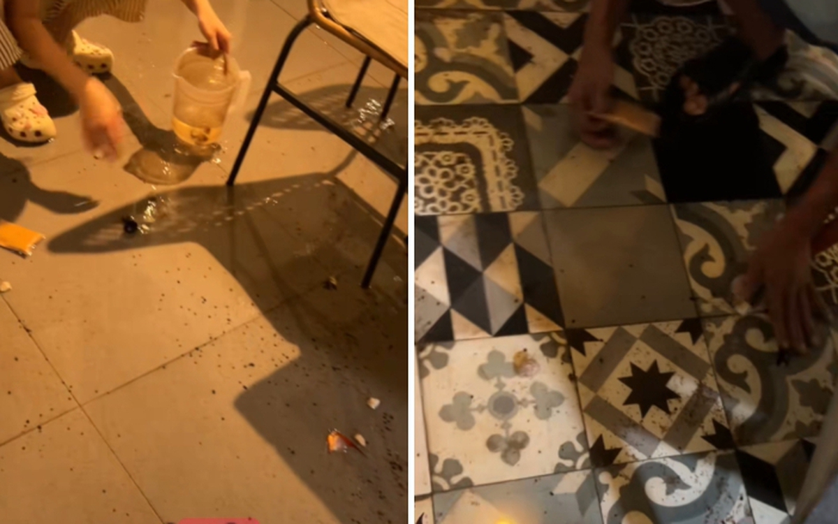Con đập vỡ bể cá quán cafe nhưng bố mẹ thản nhiên "trẻ con biết gì đâu ...
