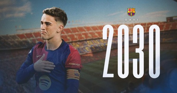 Barcelona đảm bảo tương lai của Gavi đến năm 2030 với điều khoản giải phóng hợp đồng1 tỉ euro